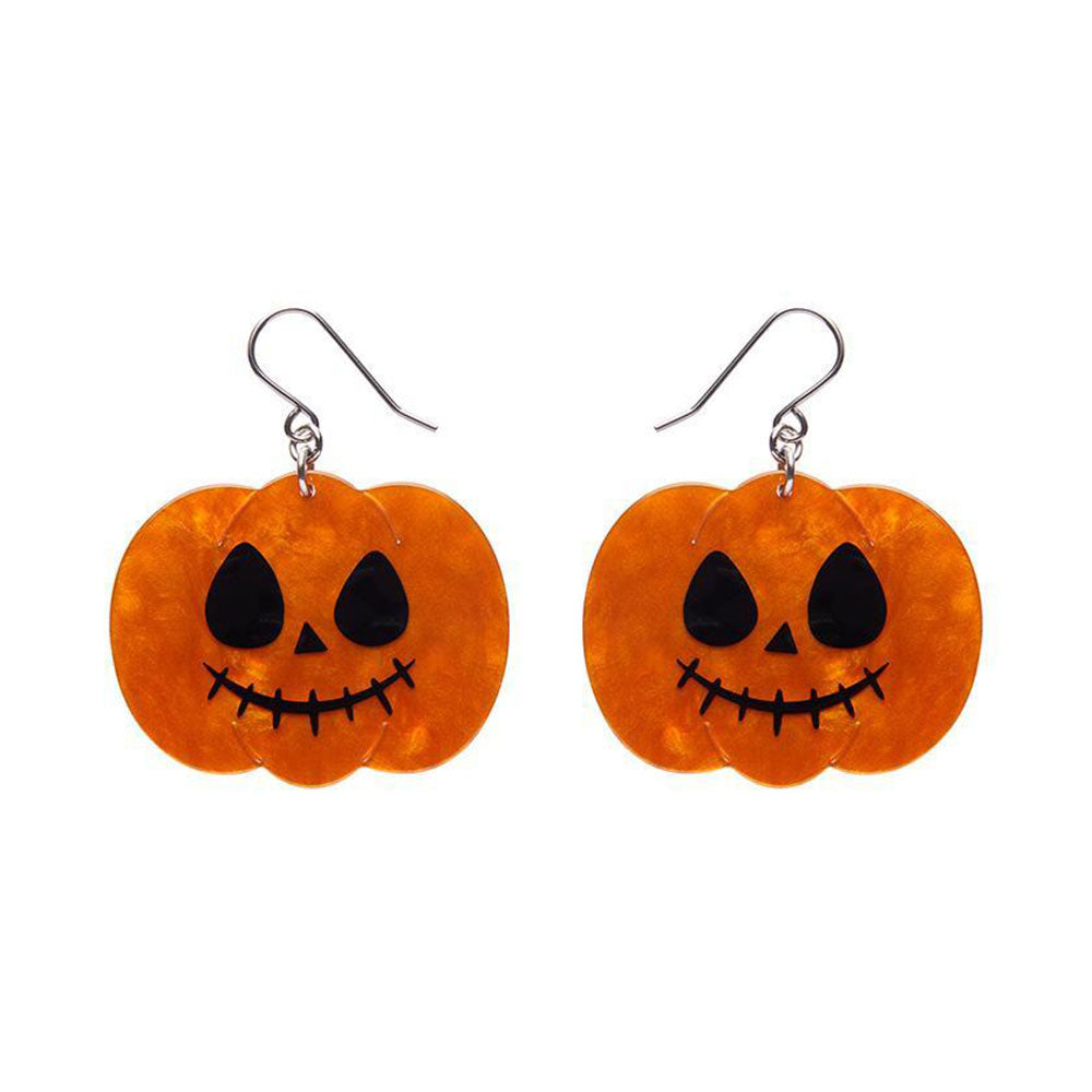 Jack O Lantern Drop Earrings - Orange by Erstwilder – Quirks!