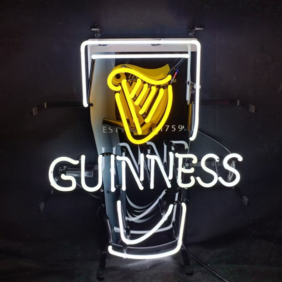 Estd 1759 Guinness Harp Lager Black Can Neon Signs – Quirks!