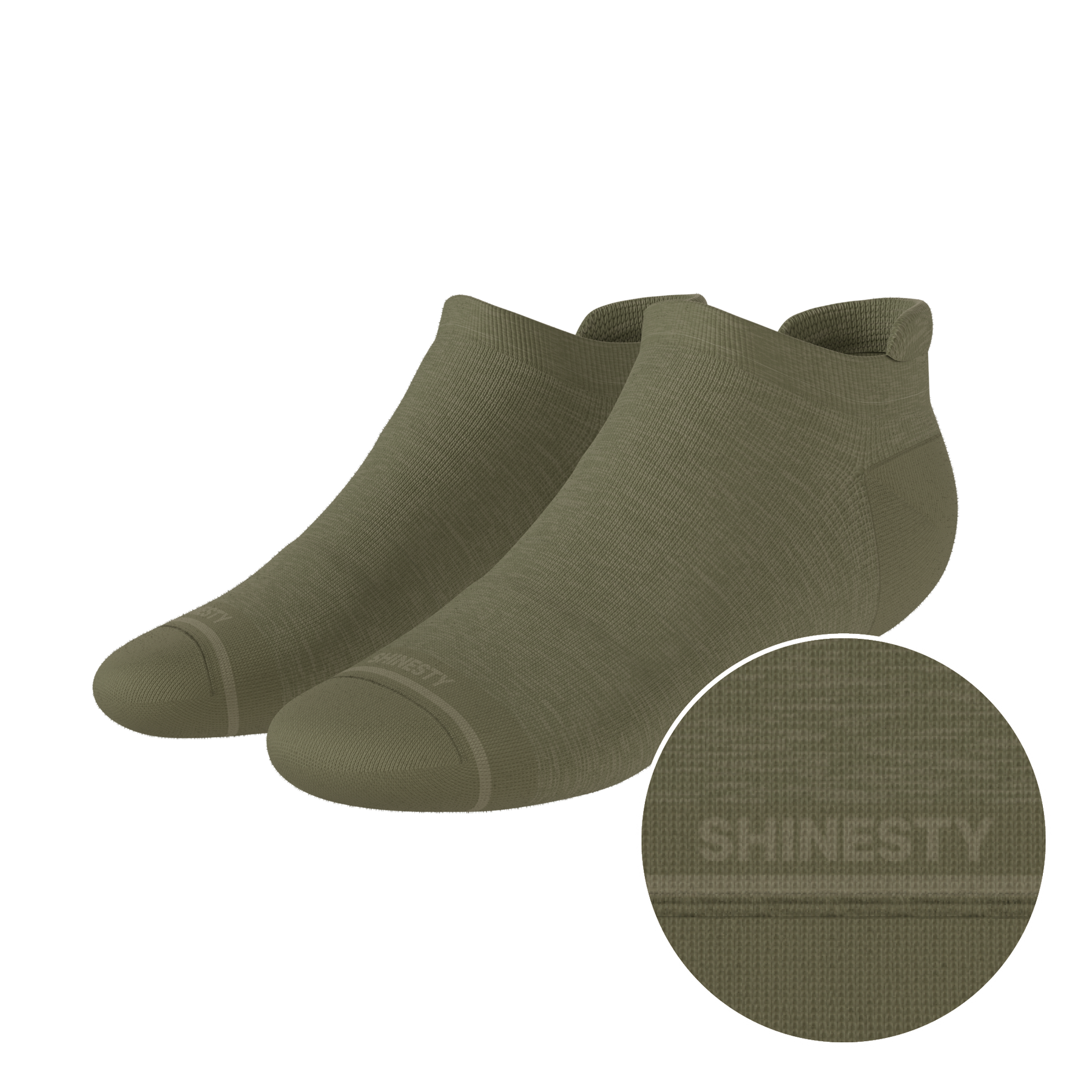 The Fields Of Green | Oil Green Heel Hammock™ Ankle Socks – Quirks!