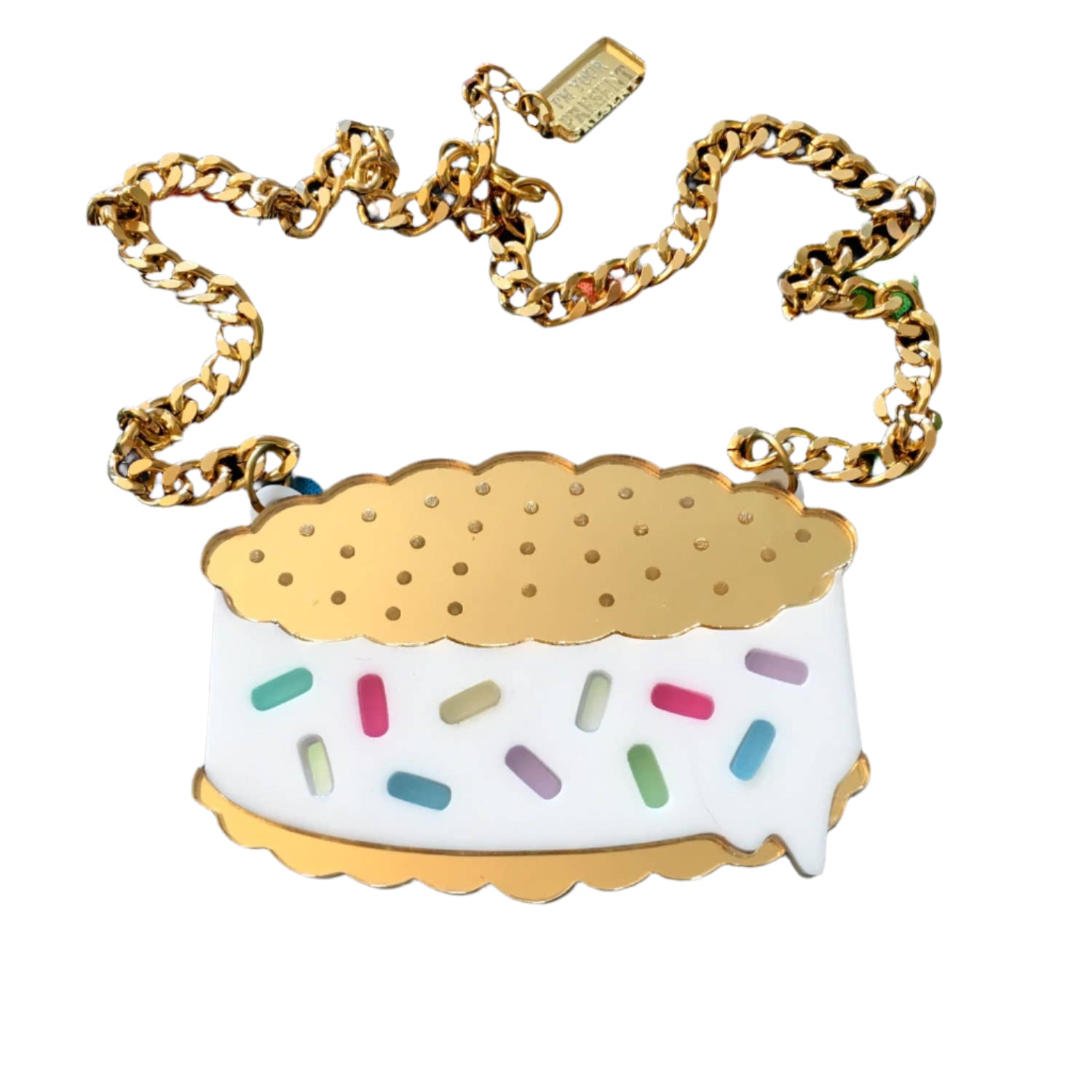 Rainbow Sprinkles Ice Cream Sandwich Statement Necklace – Quirks!