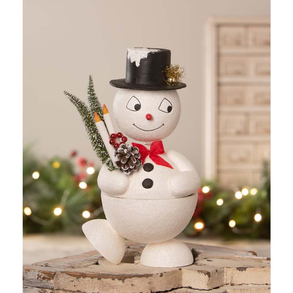 Jolly Bobble Snowman Container by Bethany Lowe Designs – Quirks!
