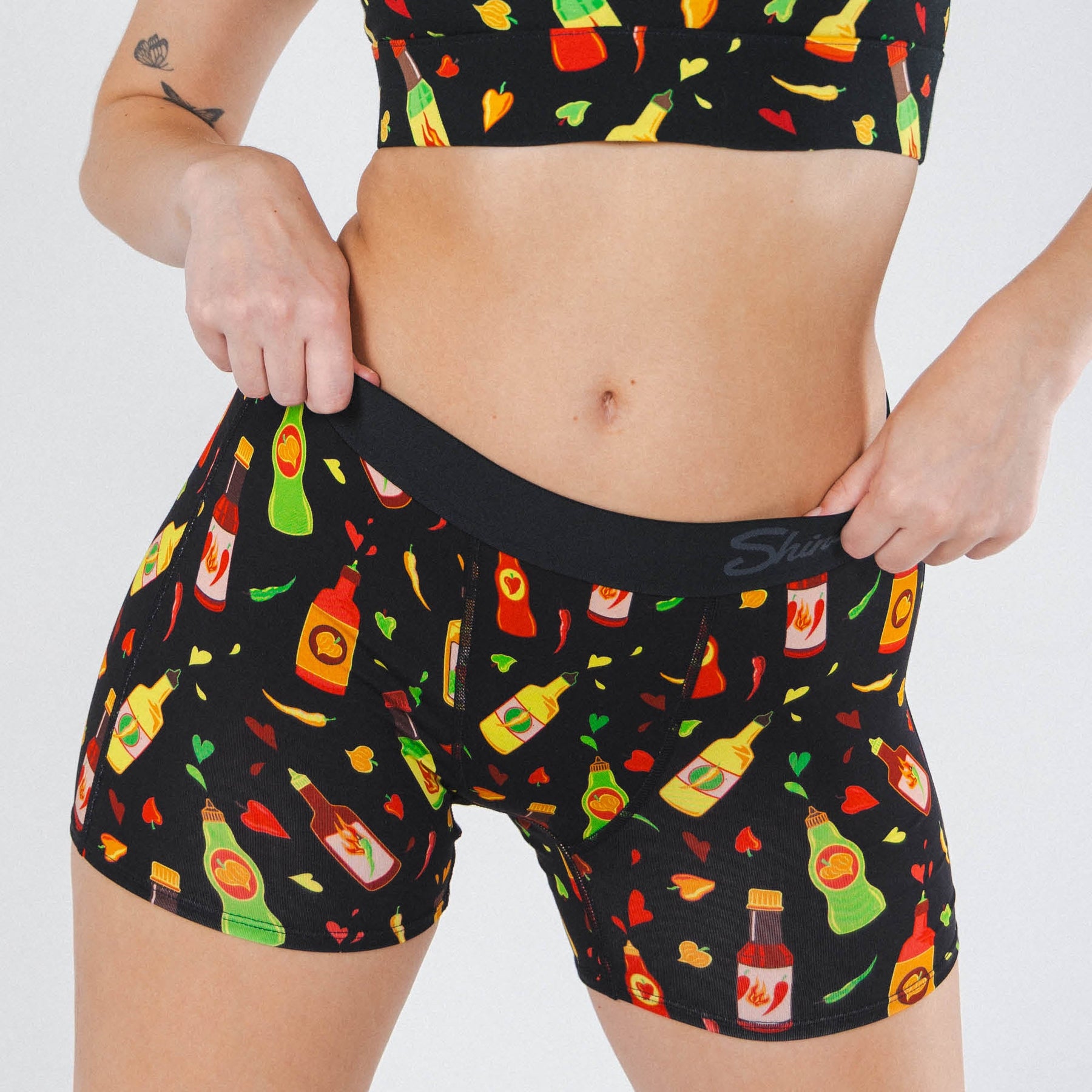 The Gotcha Sriracha | Hot Sauce Women’s Boxers – Quirks!