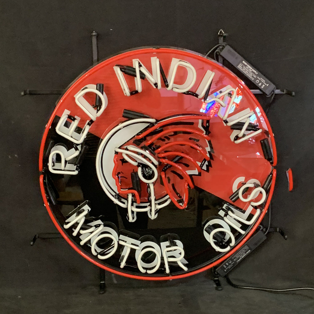 Red Indian Motor Oils Neon Sign Light – Quirks!