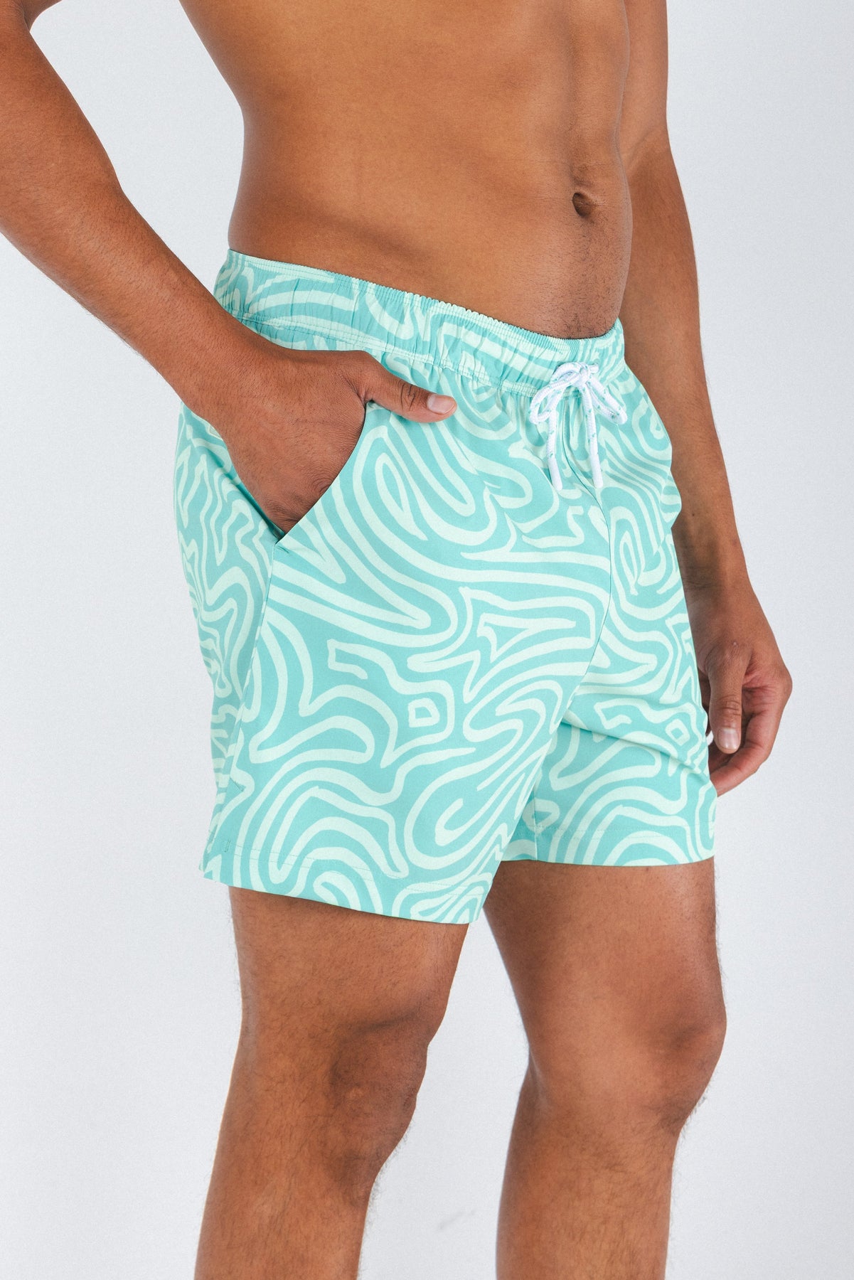 The Water Park | Neon Abstract Line Ball Hammock® Pouch 5" Swim Trunks ...